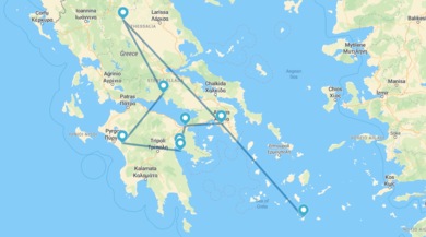 Greece: The Peloponnese, Meteora Monasteries and Santorini Route . The ...