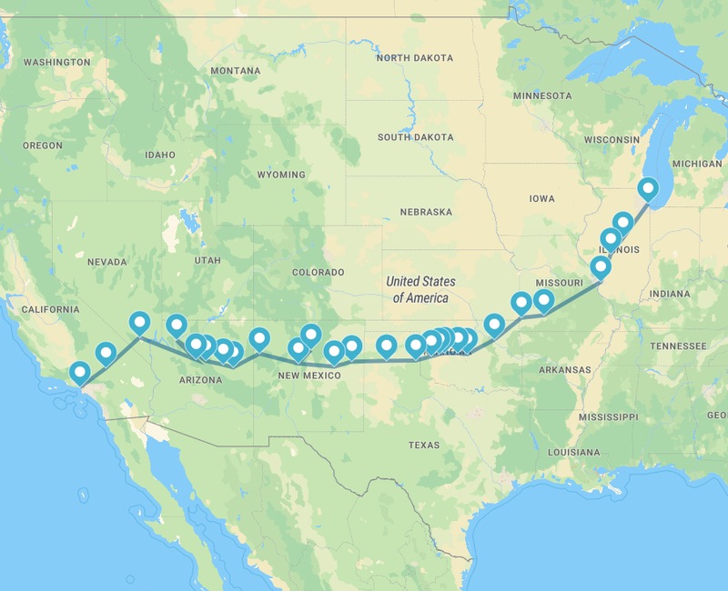 US: Route 66 from Chicago to Santa Monica . The best price in Logitravel.